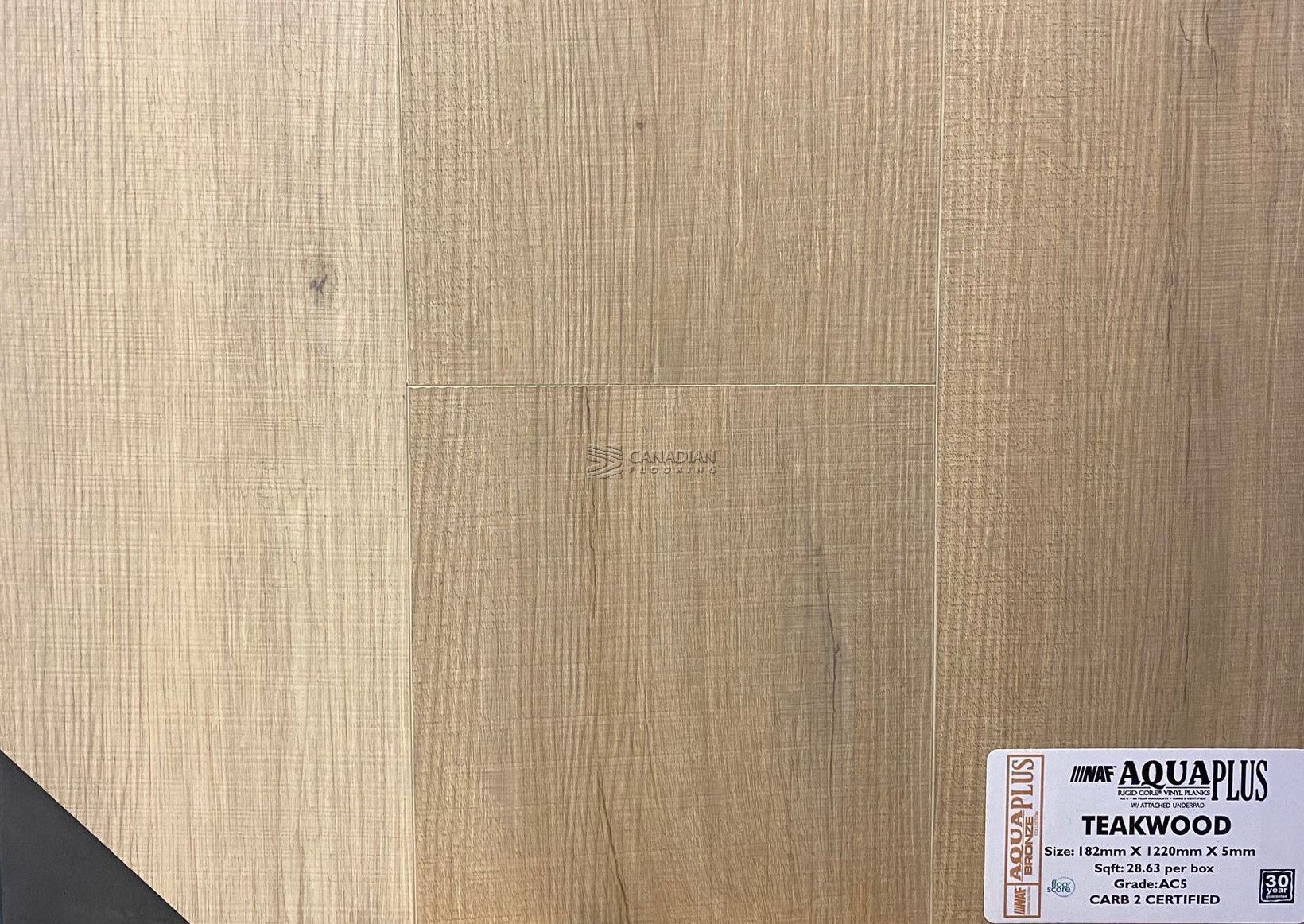 Luxury Vinyl Flooring, Aqua Plus Bronze, NAF, 5.0 mm, Color: Teakwood ...